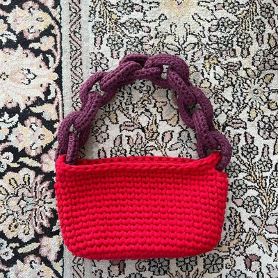 Chunky Chain Bag Crochet Pattern PDF - Etsy