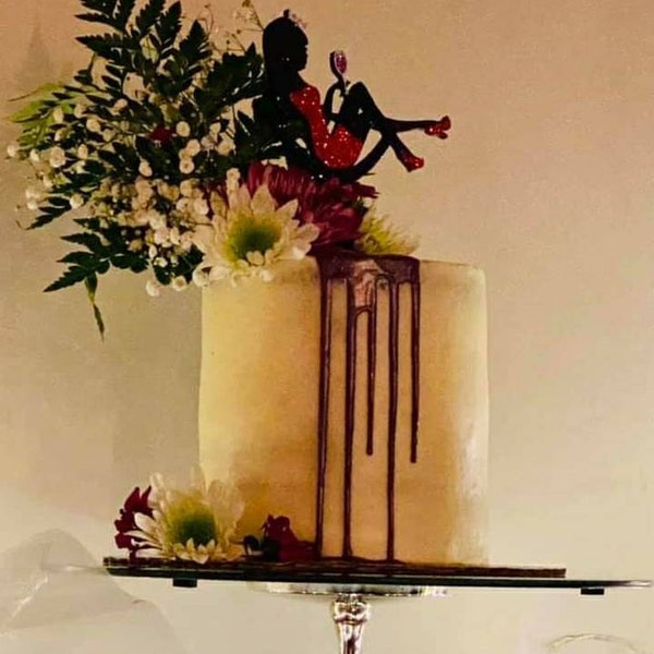 Singer Girl Topper With Microphone Topper Girl With Treble Clef Topper ...