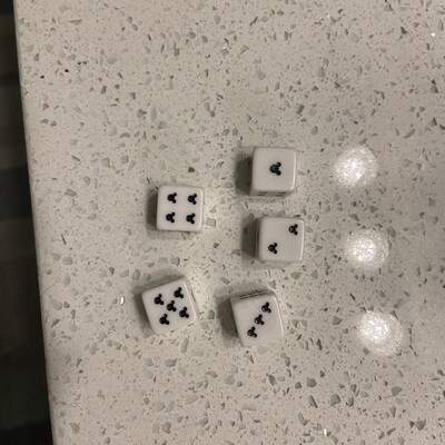 DICE Mickey Mouse Ears Set of 5 or 6 Dice Perfect for Card Games and ...