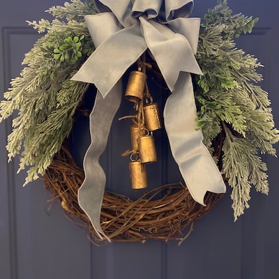 OLD WORLD Bells 5 Beautiful Rustic Gold Bells in Two Sizes Wind Chimes ...