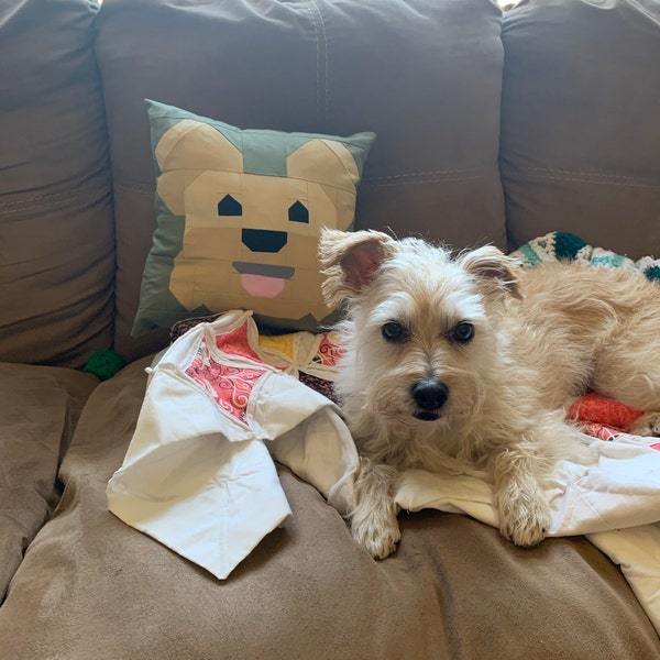 Yorkie Yorkshire Terrier Dog Puppy Quilt Block PDF Pattern - Includes ...