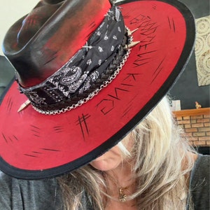 Vintage Rare Hat, High Bowler Western Cowboy Distressed.1 Stock 55cm - Etsy