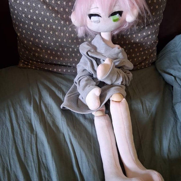 Hand Made Ball Jointed Poseable Plush Doll 60cm Customizable - Etsy