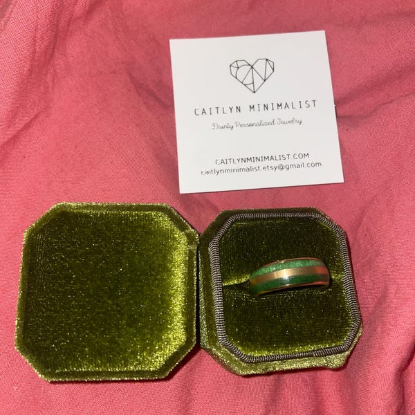 Velvet Ring Box by Caitlyn Minimalist • Dainty Engagement, Wedding Ring ...