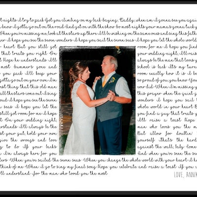 Father of the Bride Gift, Wedding Gift for Dad, First Dance Song ...