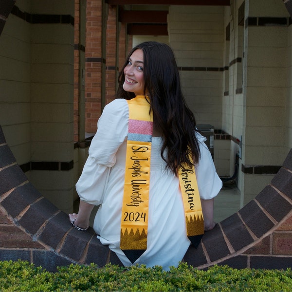 Graduation Teacher Pencil Stoles *fast Shipping Available * - Etsy