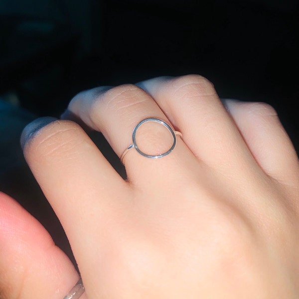 Karma Circle Ring in Sterling Silver - Etsy UK