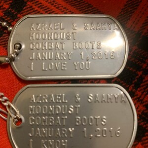 Military Style Dog Tags Custom Made To Order | Etsy