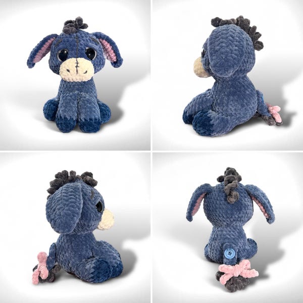 Amigurumi Donkey Pattern, Plush Pattern, Donkey Toy, Christmas, Crochet ...