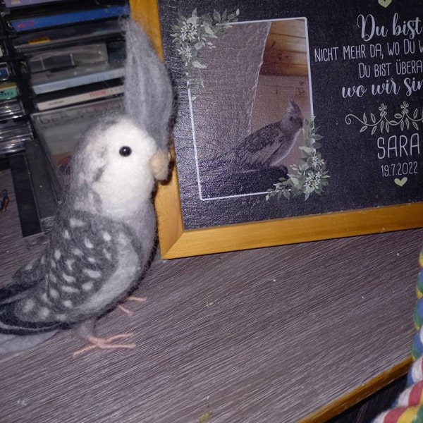 Handmade Felt Cockatiel Bird | Realistic Felt Bird Ornament ...