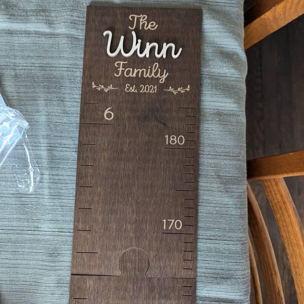 Wooden Growth Chart Height Chart Ruler Custom Growth Chart Wall Hanging ...