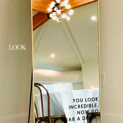 Custom Selfie Mirror Decal for Wedding Entry Sign Hello Darling Grab A ...