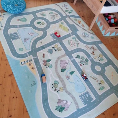 Spielteppich Ausflug aufs Land Play Rug Straßen-Teppich, Auto-Teppich ...