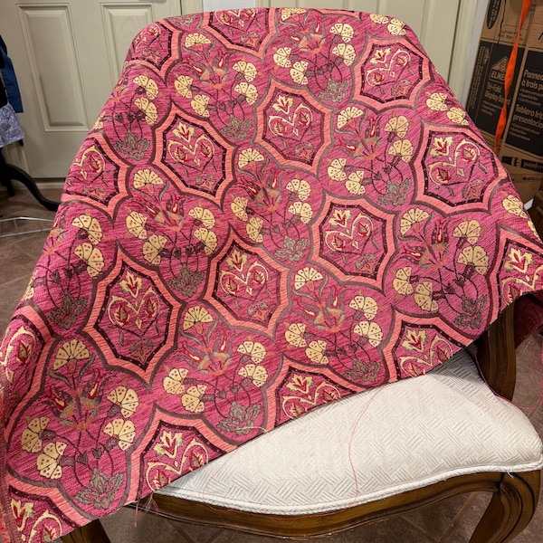 Upholstery Fabric, Turkish Fabric by the Yards, Turkish Pink Carnation ...