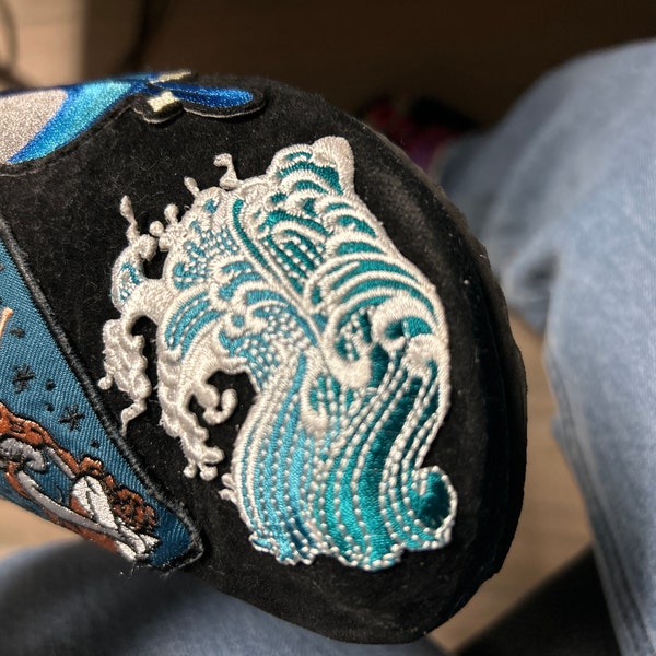 Ocean Wave, Sea Wave Patch, Cool Patch, Embroidered Iron-on Patch ...