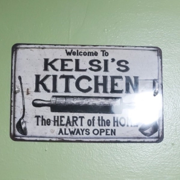 Personalized Kitchen Sign, Custom Kitchen Sign, Kitchen Decor, Gift for ...