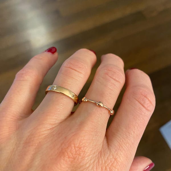 14K Solid Gold Bow Ring Minimalist Rings Classic Little Bow Ring Work ...