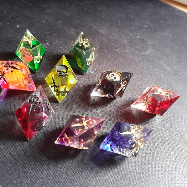 Single Customisable Hunger Vampire the Masquerade Dice Sharp Edged D10s ...