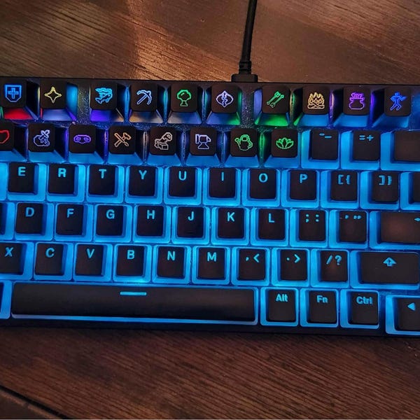 Rune Keycap Set, Elder Futhark Runes, Artisan Keycaps, Custom Keys for ...