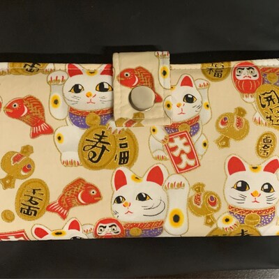 Sweet Puppy Dog Handmade Long Wallet Bifold Clutch PAWS AND BONES or ...