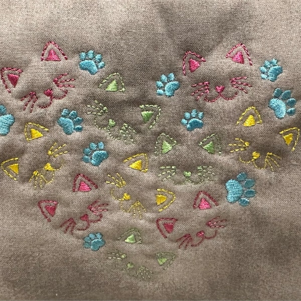 I Love Cat Machine Embroidery Design Kitty Embroidery Machine ...