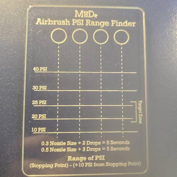 Airbrush PSI Range Finder | Paint Thinning & Viscosity Guage Tool - Etsy