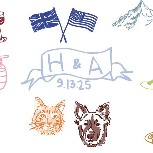 Custom Color Matchbox Design: Personalized Hand Drawn Illustration ...
