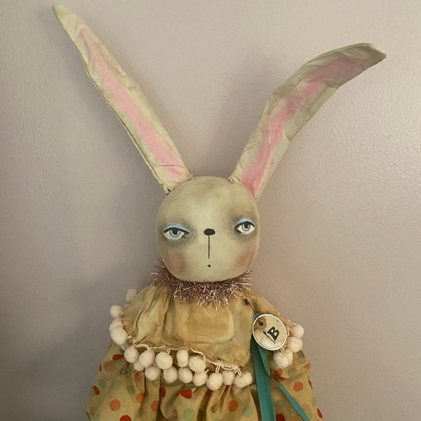 Bunny Rabbit Easter Epattern-primitive Cloth Doll Craft Digital ...