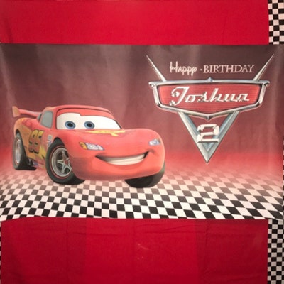 Cars Birthday Party Backdrop Printable Digital File Only YOU PRINT - Etsy