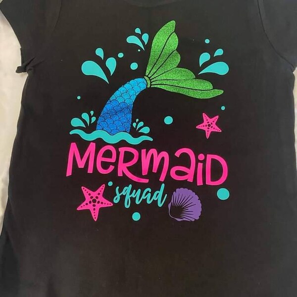 Mermaid Birthday Family Bundle Svg, Mermaid Tail Svg, Mermaid Girl Svg ...