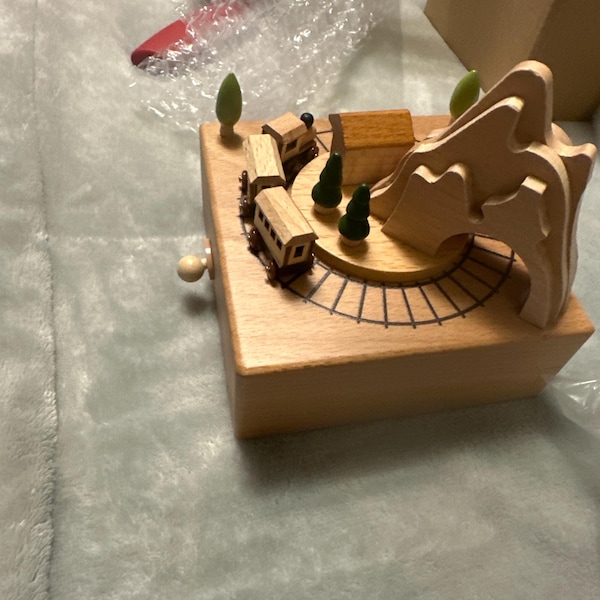 Customwooden Train Music Box/wooden Baby Toyspersonalized Wooden Music ...