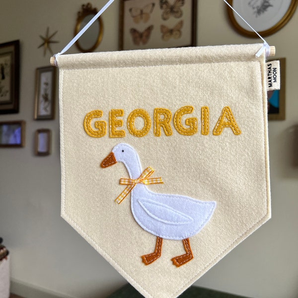 Goose Fabric Banner - Personalised - Nursery Wall Decor - Kids Room ...