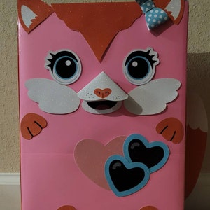 Fox Valentine Box Printable Decor Kit 3D Nose Eye Options 3D - Etsy