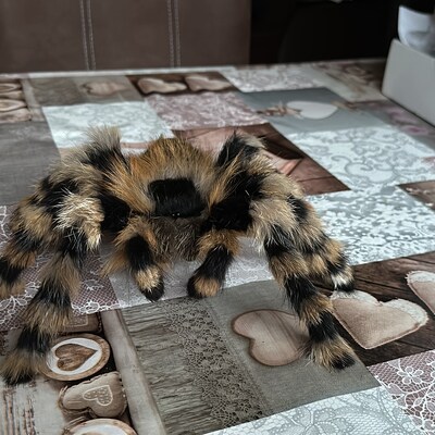 Realistic Tarantula Spider Poseable Shelf Decor Wall Mountable Faux ...