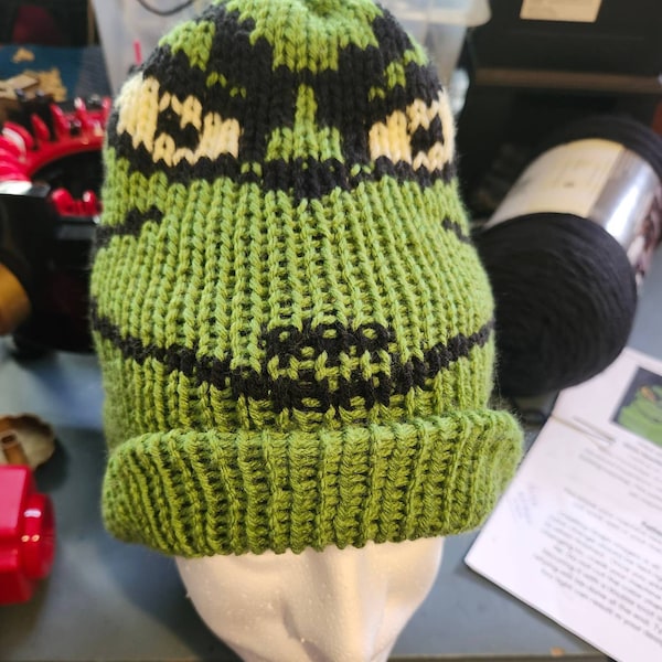 Addi Skull Knit Ear Warmer Pattern: Circular Knitting Machine, Digital ...