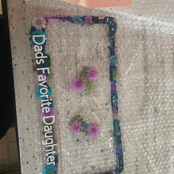 Rose Gold Holographic License Plate Frame | Holographic License Plate ...