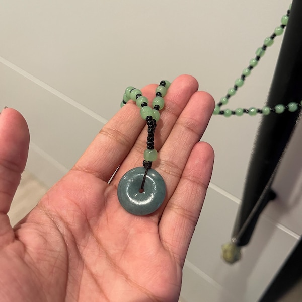 Genuine Certificate Jade Good Luck Protection Necklace, Green Jade ...