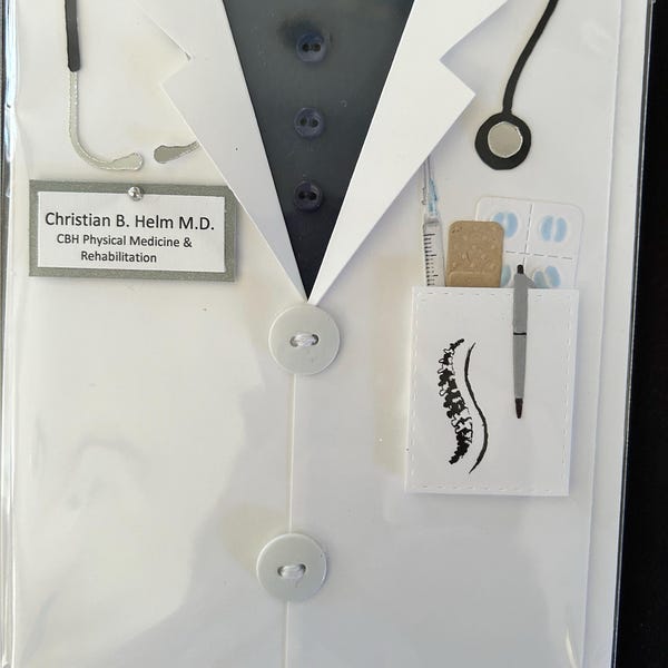 Handmade Doctor Card, Medical Card, Handmade Medical School Graduation ...