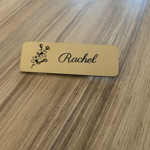 Personalised Premium Name Badge Staff ID Tag With Pin Design - Etsy UK