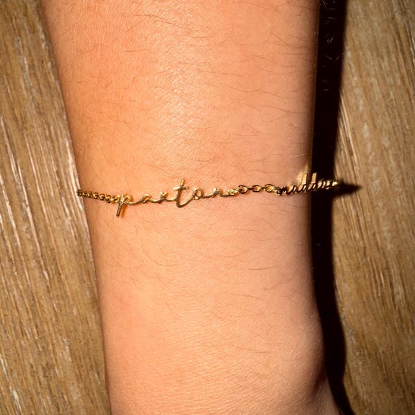 14K Gold Name Bracelet- Personalized Multiple Name Jewelry, Custom Name ...