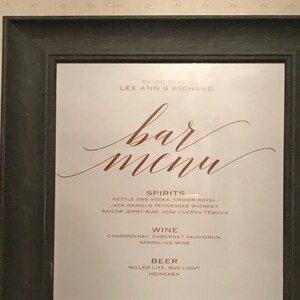 Gold Bar Menu Template Bar Menu Bar Menu Printable Bar Menu | Etsy