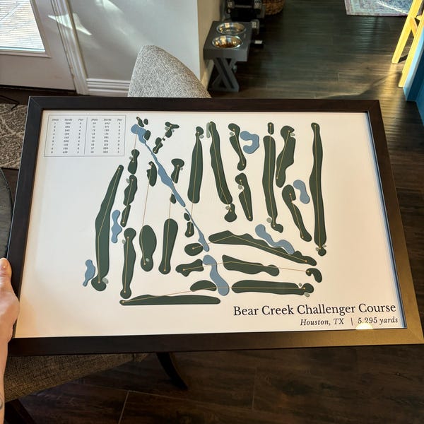 Golf Course Map, Personalized Gifts, Wall Decors, Course Prints, Golf ...