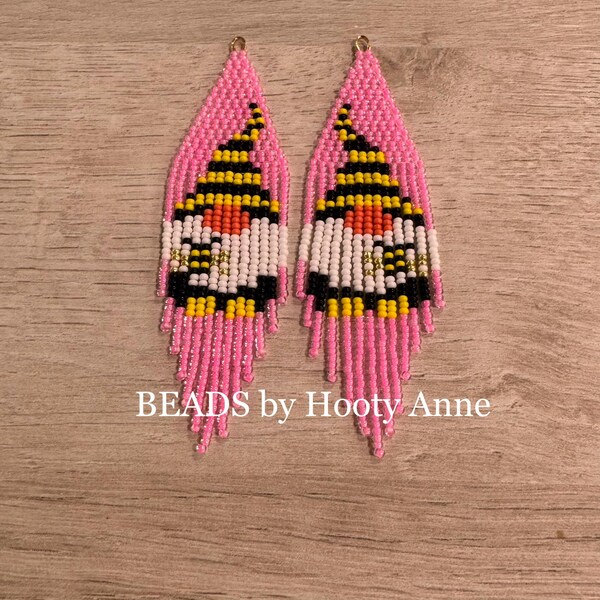 PDF Native American Style Bead Fringe Earrings, Colorful Hoop Earrings ...