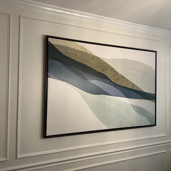 Mint Green Abstract Wall Art, Printable Abstract Art, Green Gray Print ...