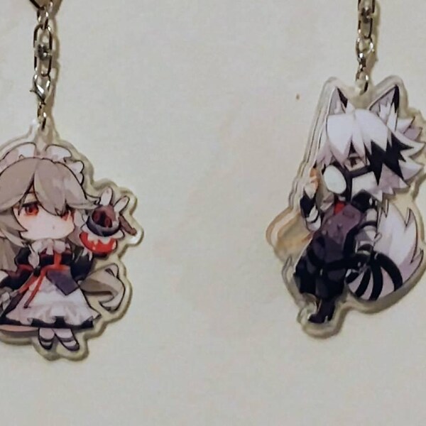 Bennett and Razor Keychains - Genshin Impact Arcylic Charms - Etsy