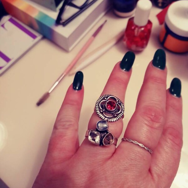 Silver Gemstone Ring, Sample From Assorted Shapes, Colors and Sizes ...