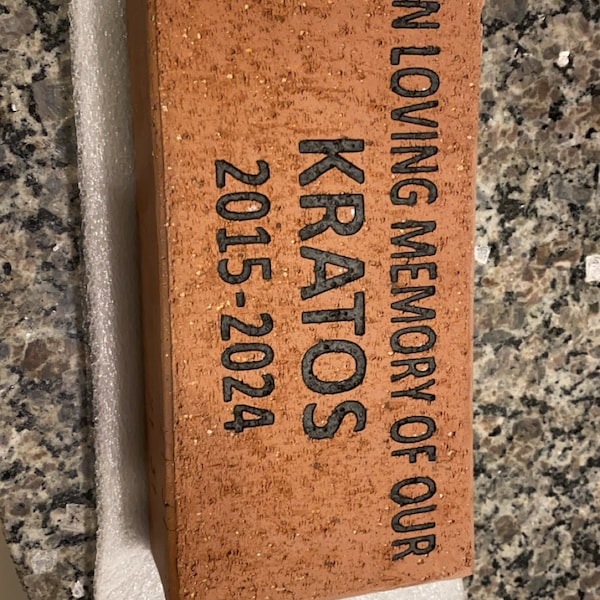 Brick Memorial 4x8 REAL CLAY PAVER Personalized Fundraising Bricks ...