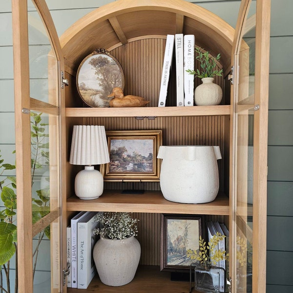 Unframed Oval Art Print, Vintage Stream Landscape Painting Print, Round ...