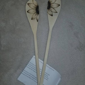 Snowflake and Pine Tree Wooden Spoons, Winter Themed Kitchen Decor ...