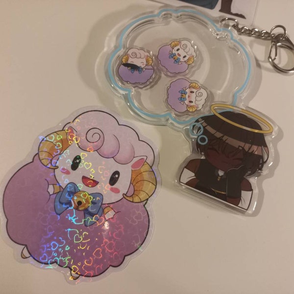 Shaker Charm Obey Me Royals Diavolo Barbatos MC Sheep Chan Fanmade - Etsy